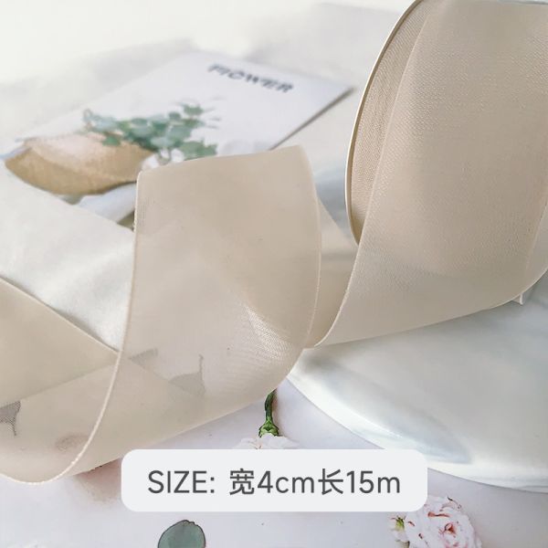 Quality High Density Polyester Organza Ribbon 40mm For Luxury Gift Packing for sale