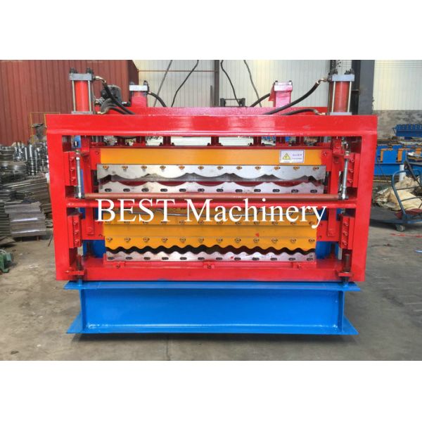 Quality Automatic Steel Roof Roll Forming Machine Three Layer 1200mm Max Coil Width for sale