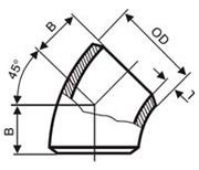 Quality carbon steel 45º elbow for sale