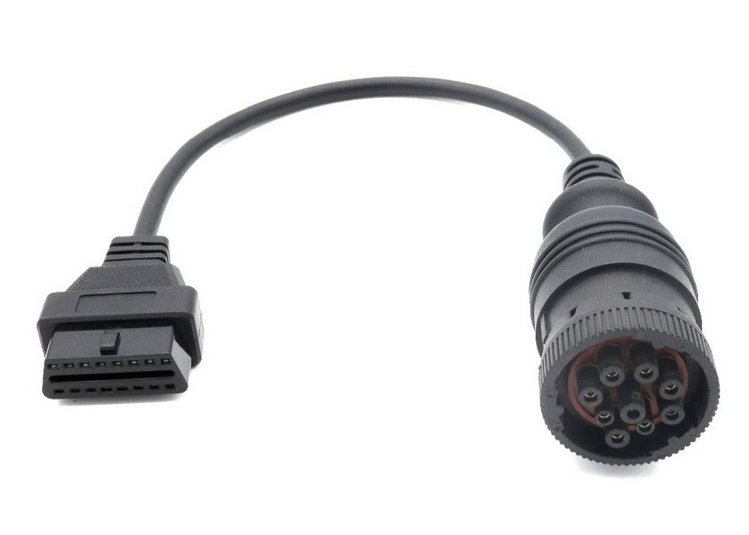 Quality 9-Pin Deutsch J1939 Female to J1962 OBD 16 Pin Female CAN Bus Cable for sale