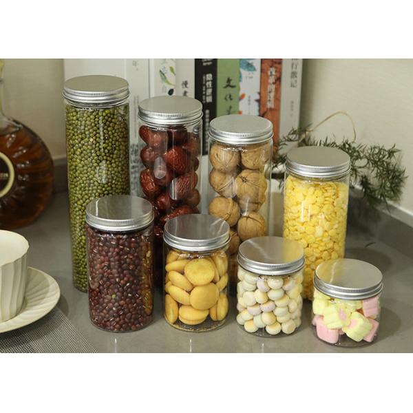 Quality 65mm Plastic Jar Containers Transparent PET Wide Mouth Jars ODM for sale