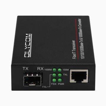 Quality Single Mode LC SFP POE Fiber Media Converter 10/100/1000M For IP Cameras for sale