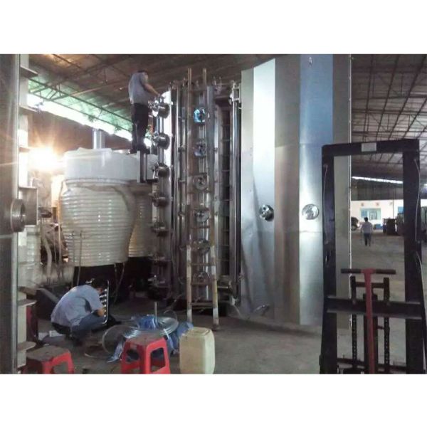 Quality Stainless Steel Bucket Artwork PVD Vacuum Titanium Nitride Coating Machine For Golden Color for sale