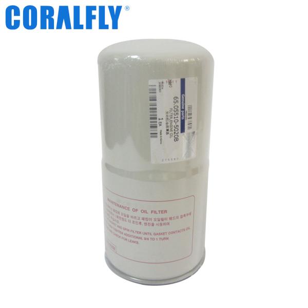 Quality DOOSAN 65.05510-5020B Oil Filter Lube Filter For Excavator Equipment for sale