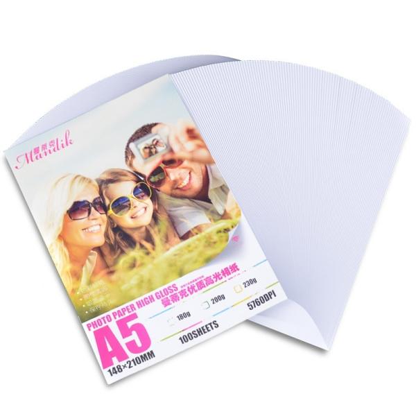 Quality Single Glossy 230gsm Premium A5 Glossy Photo Paper for sale