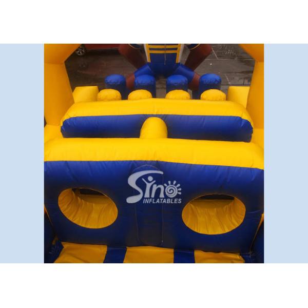 Quality Outdoor 12 mts Long Children Brumbies Ruby Inflatable Obstacle Course Made Of for sale