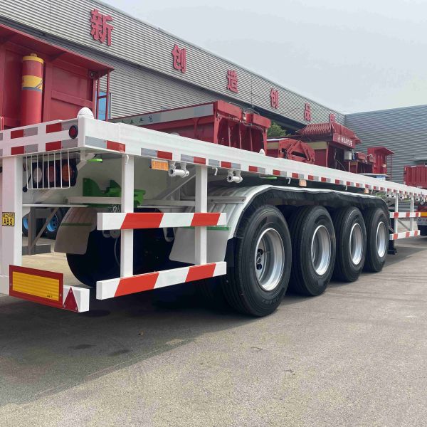 Quality 4-Axle Flatbed Semi-Trailer with Customizable Design and Durable Steel for sale