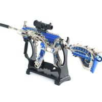 Quality OEM ODM Silvery Dragon Metal Gun Keychain With Five Claws 22CM M416 for sale