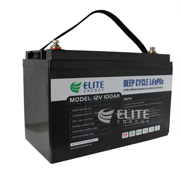 Quality Phosphate Lithium Iron 12V 100Ah RV LiFePO4 Battery Rechargeable for sale