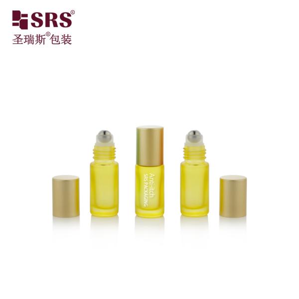 Quality 5ml Cute Empty Roller Steel Ball Perfume Essential Oil Bottles Roll On Bottle for sale