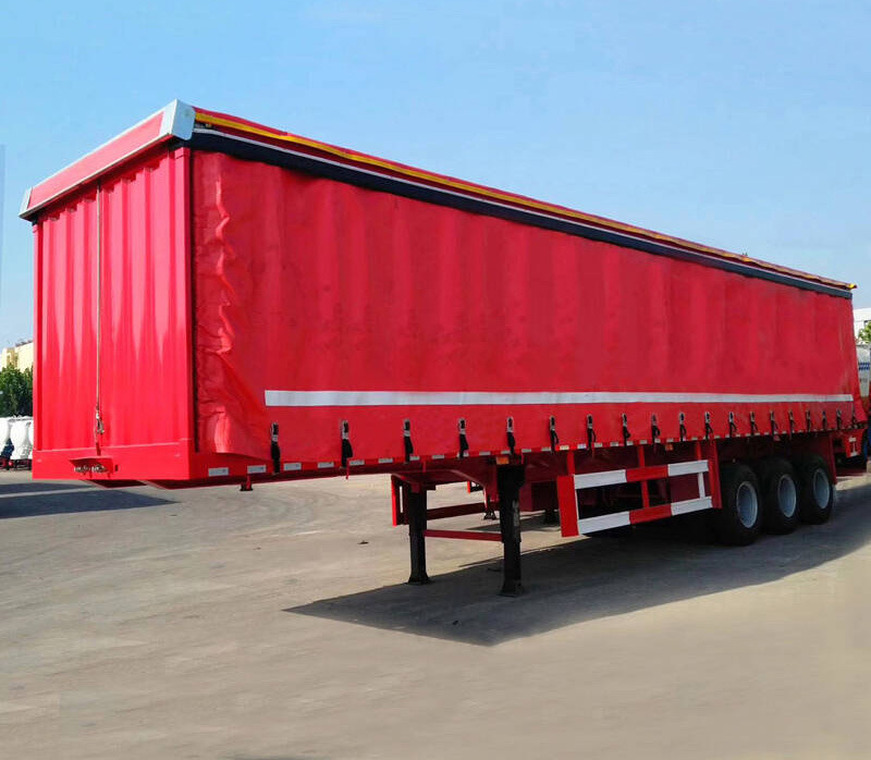 Robust Side Curtain Semi-Trailer Flatbed Trailer for Heavy and Oversized Loads