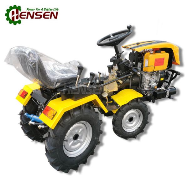 Quality OEM Diesel Engine Mini Tractor 12HP Small Farm Tractors With Seat And Reaper for sale