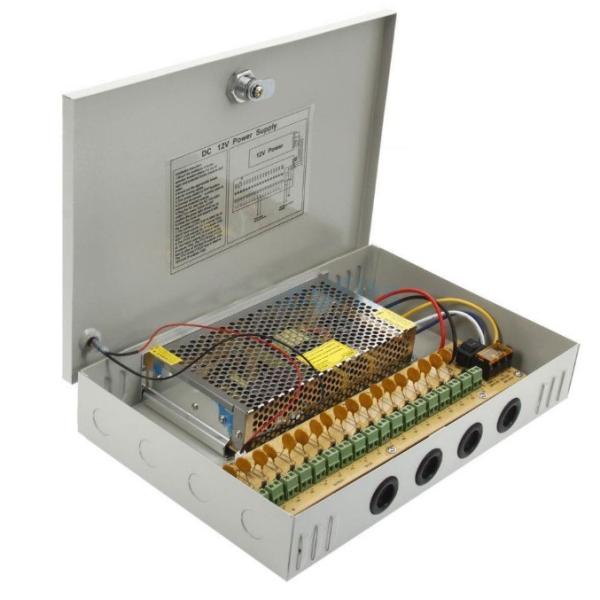 Quality 12v dc Output CCTV DVR 18 ports Channel Security Camera Switch Power Supply Box for sale