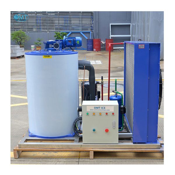 Quality 1200KG Ice Storage Capacity 3ton Flake Ice Machine for Seafood Processing for sale