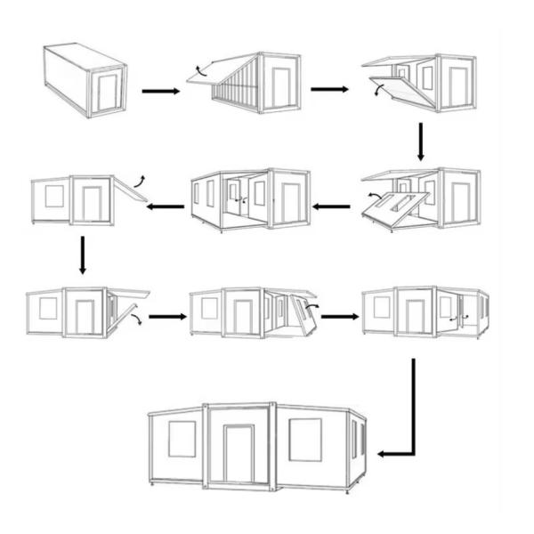 Quality Custom 20ft 40ft Expandable Foldable Container House Steel Cotainer House for for sale