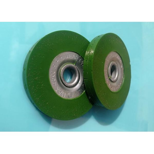 Quality 80MM OD Stainless Steel Encapsulated Wire Wheel Brush Strong Brushing Action for sale