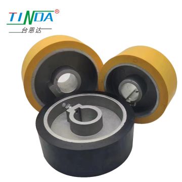 Quality Profile Wrapping Machines Rubber Feed Roller Silicone Rubber Wheel Customised for sale