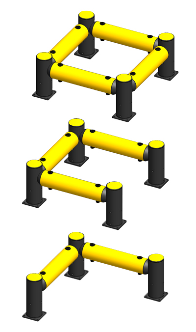 HC-1 Building Post Safety Barrier Warehouse flexible anti-collision system FS-2023A