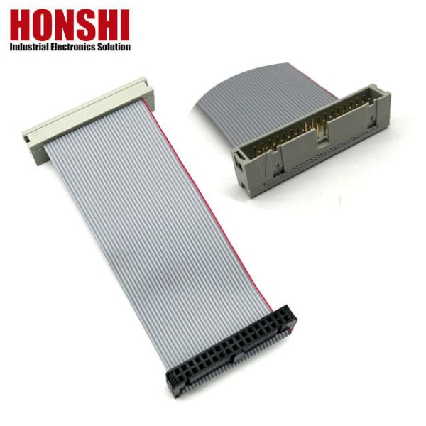 Quality 2.54mm IDC Socket To Male Connector 2row 14Contacts Flat Ribbon Cable Assembly for sale