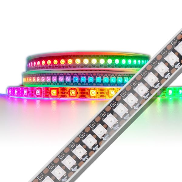 Quality RGB Changeable Color 5050 LED Strip Lights Individually Addressable Ws2812 for sale
