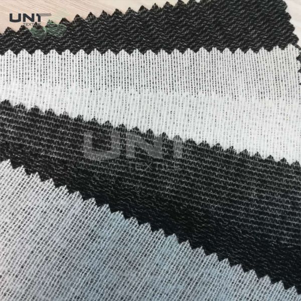 Quality Fusible Interlining Belended Weft Insert Napping Fusible Interlining For for sale