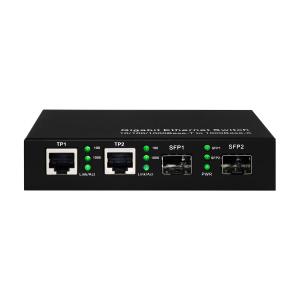 Quality 4 Port Gigabit Commercial Ethernet Switch SFP Fiber Optic Unmanaged DC5V for sale