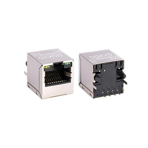 Quality RJ45 Female Connector 180-Degree Vertical with 100Mbps Filter for sale
