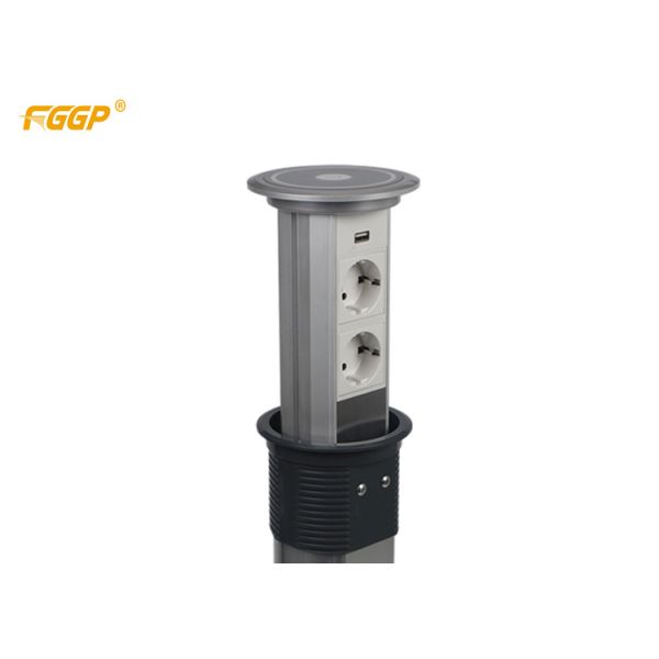 Quality 2 Position 16A 250V EU Standard Pop Up Power Points For Office Tables for sale
