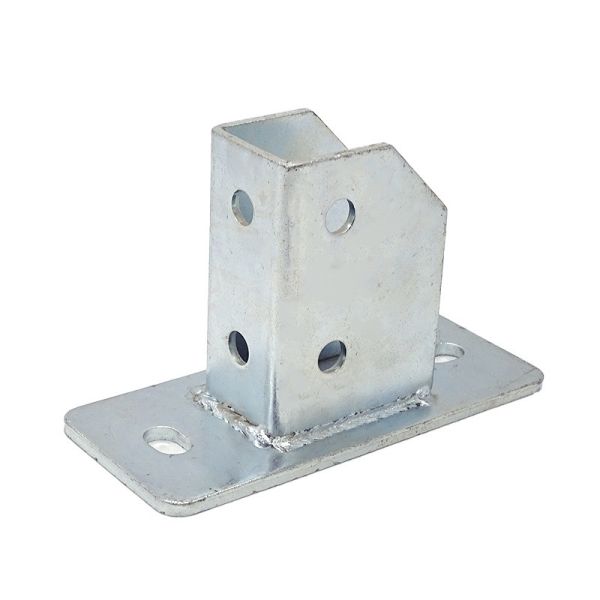 Quality Customized Strut Channel Fittings Flat Angle silver For electrical Channel for sale