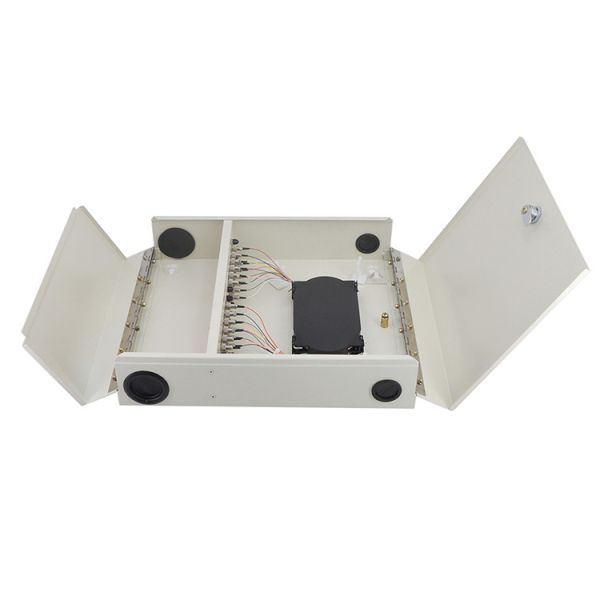Quality 80mm Ftth Fiber Optic Distribution Box Termination ODF Wall Mounted for sale