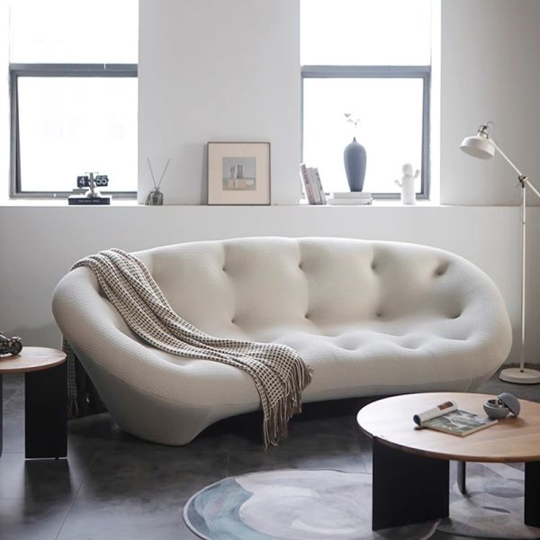 Quality Fabric Shell Arc Shaped Living Room Sofa Modern Sleek Design	Bedroom Leisure Sofa for sale