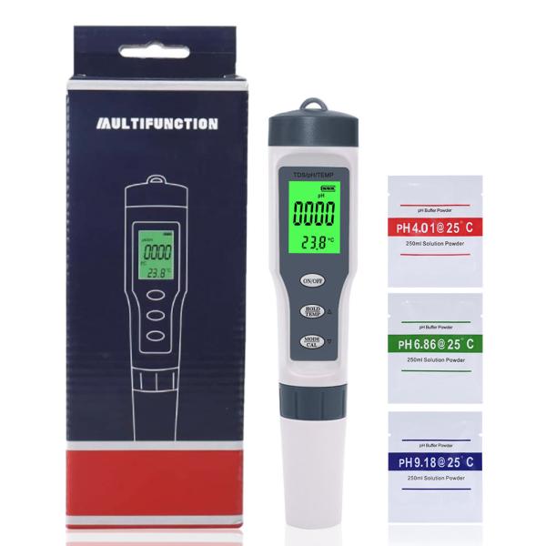 Quality 3 - In - 1 Water Quality Tester TDS/pH/Temp Meter With Auto Calibration for sale