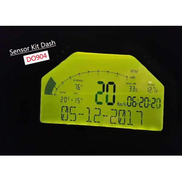 Quality DO904II 9000 Rally Car Gauges Sensor Kit LCD Screen With Led Light / Buzzer for sale