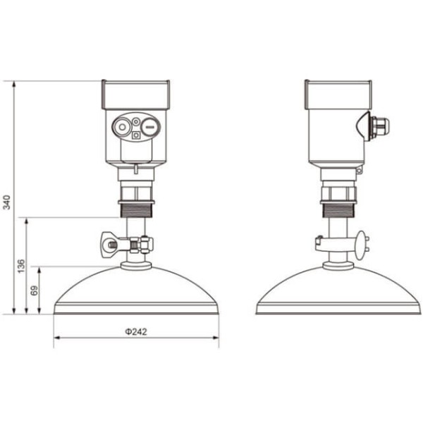 Quality Explosion Proof Solid 240℃ Radar Level Gauge Non Contact Type Radar Level for sale