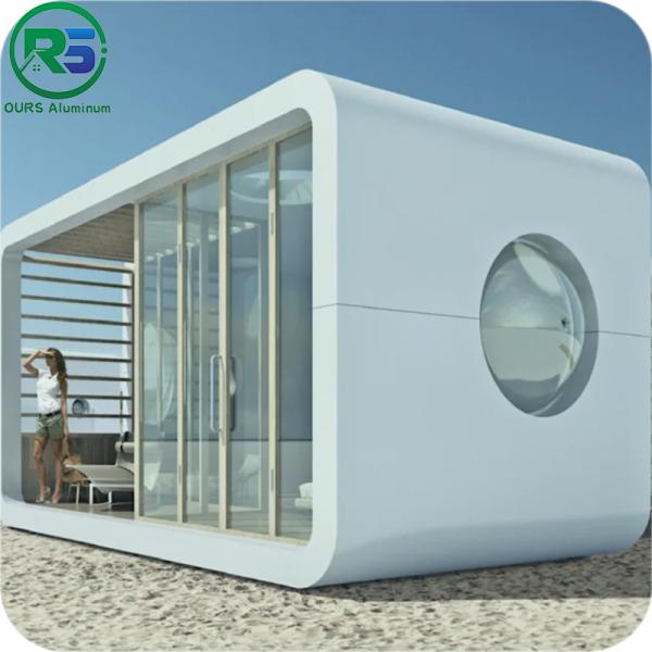 Quality Customize Alcoa Aluminum House With Panoramic Wall Curtain Glass for sale