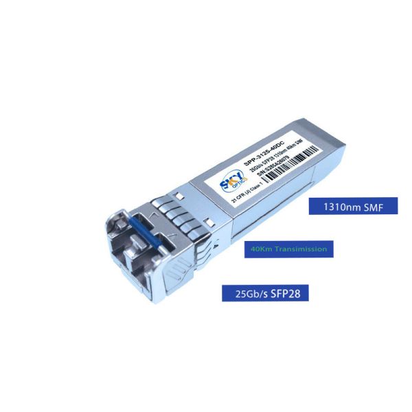 Quality 40km 25G SFP28 Transceiver Single Mode Fiber Optical Modules 3.3V Power Supply for sale