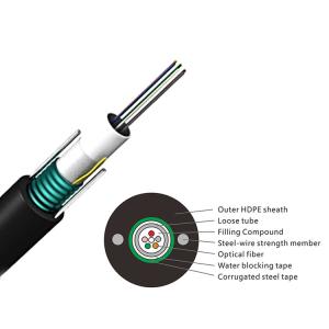 Quality Outdoor GYXTW Fiber Optic Cable 2-24 Core Unitube Fiber Optic Cord for sale