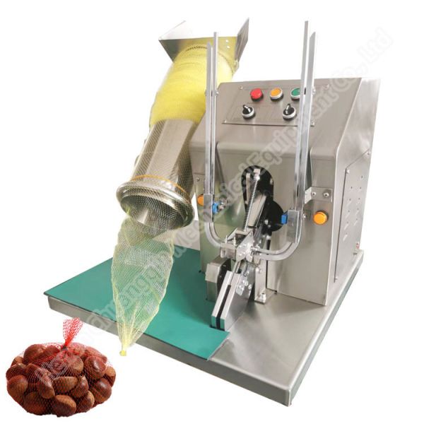 Quality Semi Automatic Fruit Mesh Bag Packing Machine Garlic Orange Onion Packing Net for sale