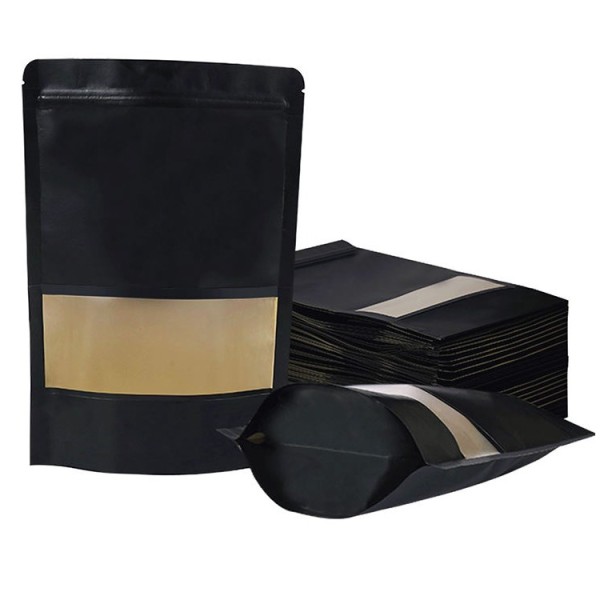 Quality Custom Standup Pouch Kraft Paper Doypack Plastic Ziplock Bag Retort Food Packaging Gravure Print Zipper Bags for Snack Nuts for sale