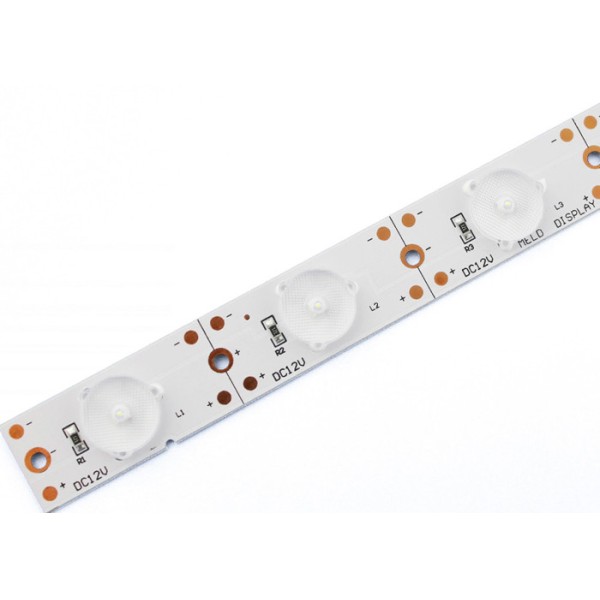 Quality 100lm/W 100CM 12v Rigid Led Strip Light 8W 3030 Led Strip With Lens for sale