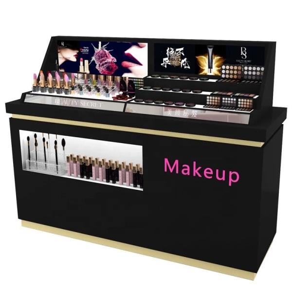 Quality Beauty Cosmetic Display Cabinet Case Wood Showcase Counter Stand for sale