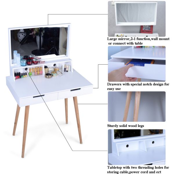 Quality 51.18inch Bedroom Makeup Table for sale