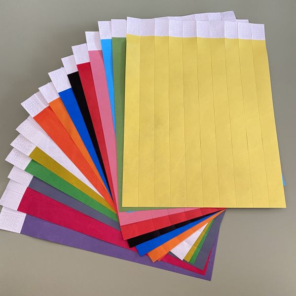 Quality Paper Identification Tyvek Wristbands Custom Logo and Barcode for Identification for sale