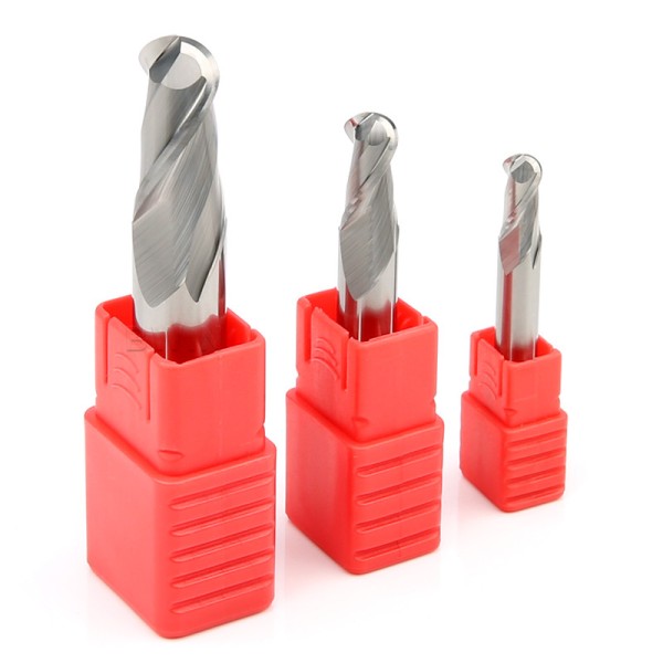 Quality HRC 55 Degree Carbide Ball Nose End Mill High Gloss End Mill Cutter for sale