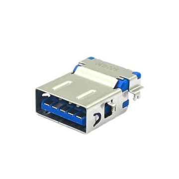 Quality Female DIP USB Connector PCB Mount Socket RVS USB3.0 Type A STD 9 Pin for sale