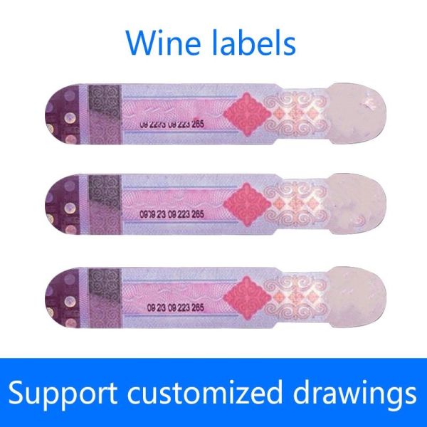 Quality OEM Wine Security Label Custom Printed Fluorescent Labels For Alcohol Tax Stamp for sale