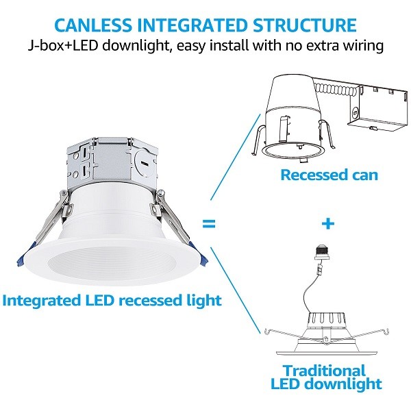 Quality Ceiling Anti Glare White LED Flush Mount Light 4 Inch 3000k 10w Canless for sale
