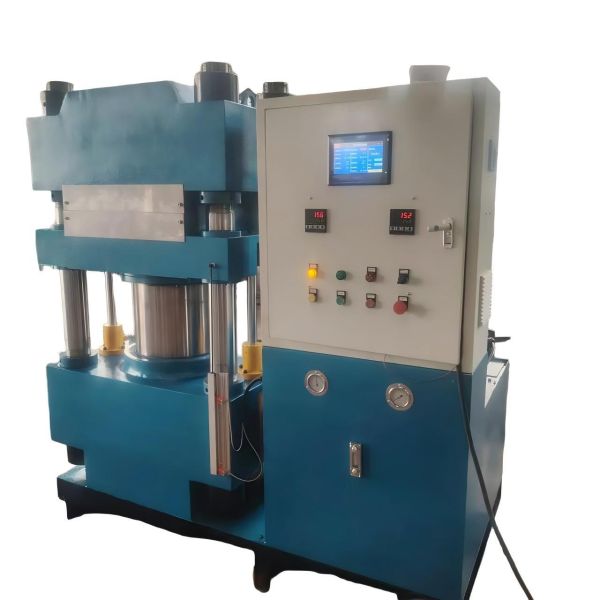 Quality 100-ton Cast Steel Base Flat Vulcanizing Machine - Hot Press Molding Machine For Rubber Shoe Soles - Four-column Type With Two Working Layers for sale
