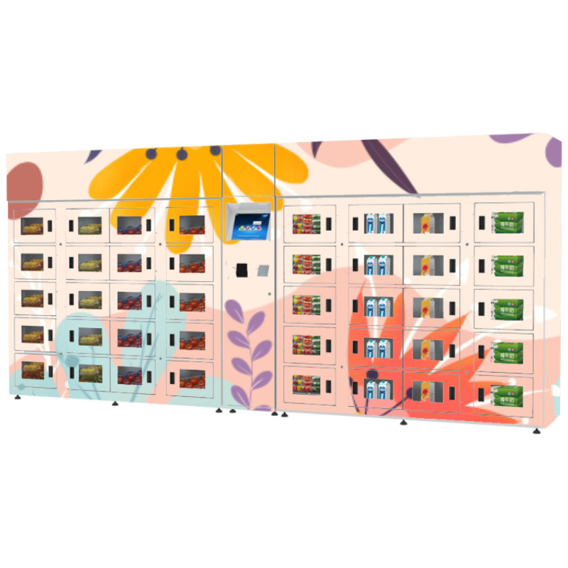 Quality 24 Hours Refrigerated Locker Self Service Smart Cabinet Transparent for sale