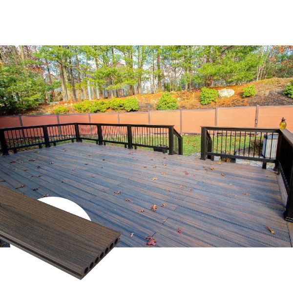 Quality Anti UV Outdoor Capped Composite Decking Trim 140x23mm Oak For Garden for sale